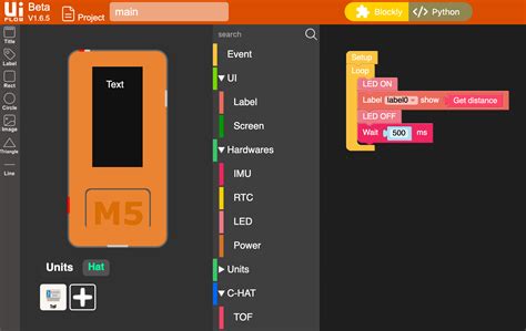 M5StickC ToF Hat UIFlow Example Missing M5Stack Community
