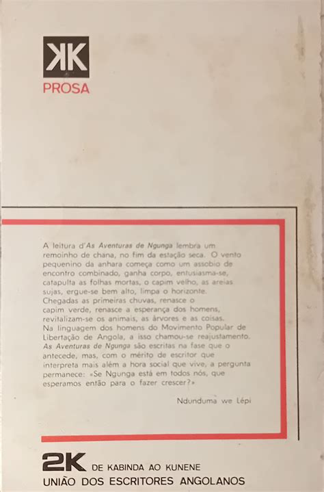 As Aventuras De Ngunga