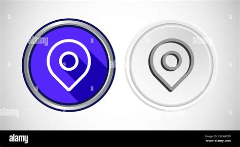 map pointer location icon button design illustration stock vector image