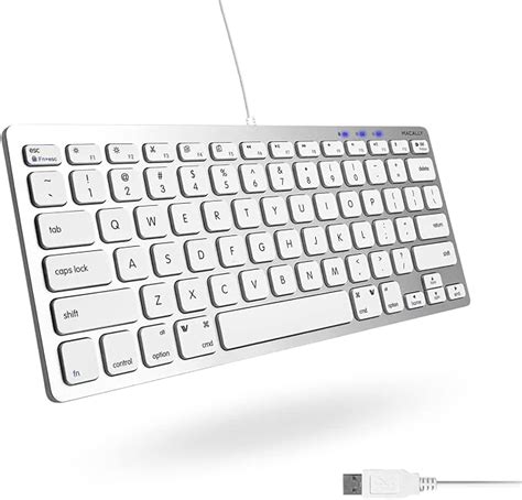 Macally Small Wired Keyboard For Mac And Windows 78