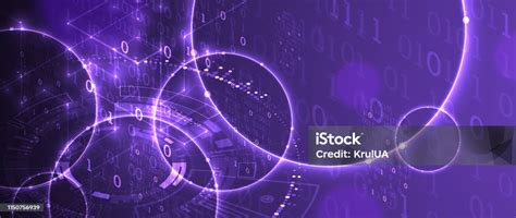 기술 배경입니다 빅 데이터 개념 이진 컴퓨터 코드입니다 벡터 일러스트입니다 0에 대한 스톡 벡터 아트 및 기타 이미지 0 가상현실 과학 Istock