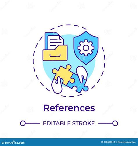 References Multi Color Concept Icon Stock Illustration Illustration References Multi Color Concept Icon Stock Illustration Illustration