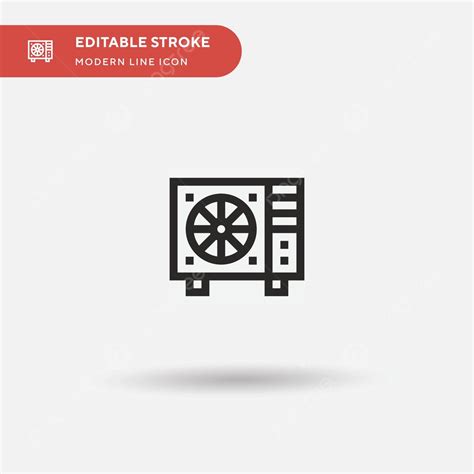 รูปไอคอนเวกเตอร์ที่เรียบง่ายของภาพประกอบการออกแบบเครื่องปรับอากาศ เวกเตอร์ Png อากาศ ไหล