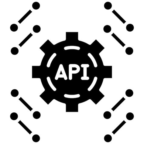 Premium Vector Api Glyph Solid Black Illustration