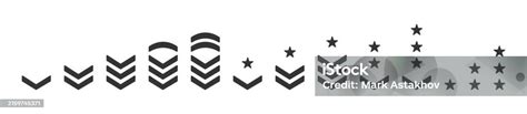육군 순위 아이콘 군사 계급 쉐브론 스트라이프 배지 벡터 일러스트 레이 션 계급에 대한 스톡 벡터 아트 및 기타 이미지 계급 군사 아이콘 Istock