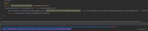 springboot配置druid的监控功能时ServletRegistrationBeanStatViewServlet报红