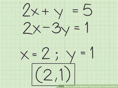 5 Ways To Solve Systems Using Linear Combinations Wikihow Life