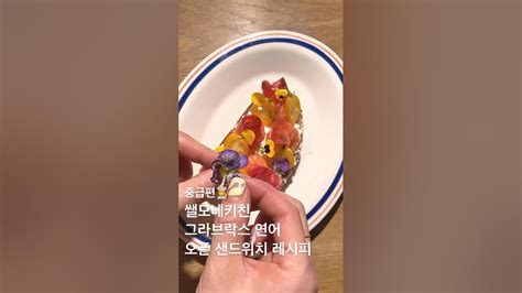 쌜모네키친 그라브락스 연어 오픈 샌드위치 레시피 Youtube