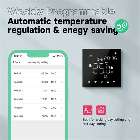 Room Thermostat Wifi Programmable Floor Heating Systems Thermostat Temperature Controller