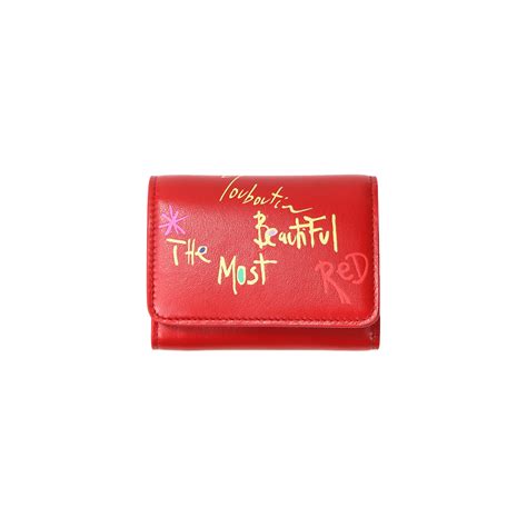 크리스찬 루부탱 루비가가 미니 월렛 레드 Christian Louboutin Kream
