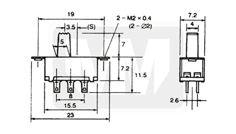 DPDT Slide Switch Mm