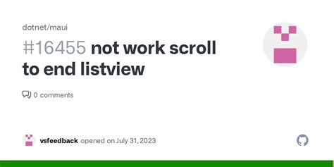 not work scroll to end listview · issue 16455 · dotnet maui · github