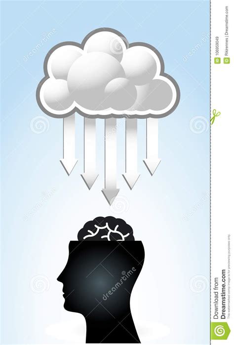 Abstract Connection Of Cloud Computing Stock Illustration