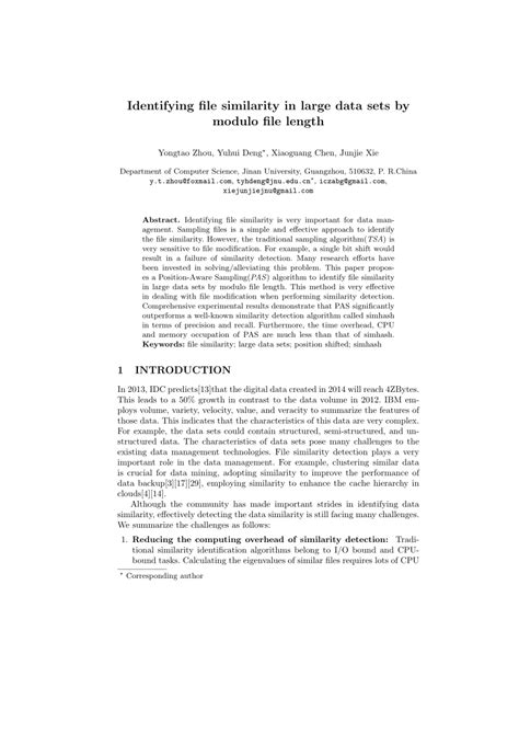 [pdf] identifying file similarity in large data sets by modulo file length