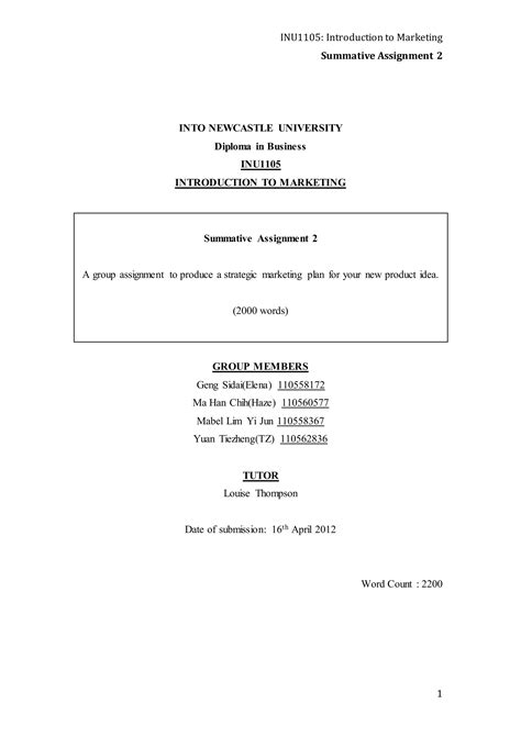 Marketing Assignment Docx