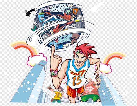 농구 그래픽 디자인 일러스트 레이 션 농구 만화 창조적 인 동적 힙합 스타일 만화 캐릭터 중국 스타일 포스터 Png Pngwing