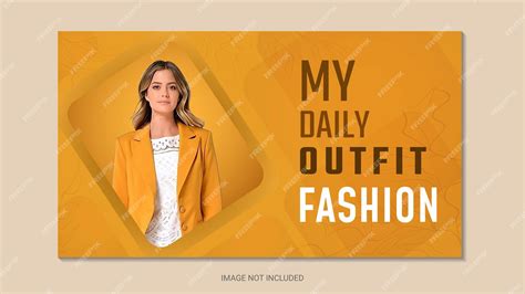 Premium Vector Fashion Youtube Thumbnail Template Design