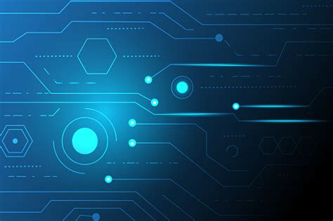 벡터 추상적 미래 회로 기판 전자 마더 보드 일러스트 하이 컴퓨터 기술 어두운 파란색 배경 하이테크 디지털 기술 개념 0명에