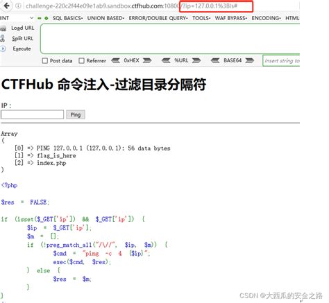 Ctfhub技能书解题笔记 Rce 过滤空格、过滤目录分隔符、过滤运算符 Csdn博客