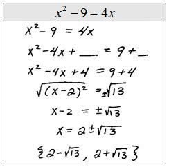 OpenAlgebra Com Free Algebra Study Guide Video Tutorials Completing The Square