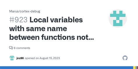Local Variables With Same Name Between Functions Not Tracking Or Updating Context · Issue 923
