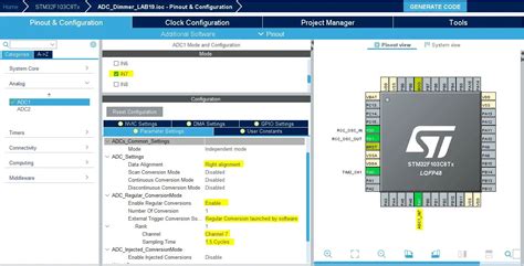 STM32 ADC DMA Example HAL Interrupt Polling Single Channel