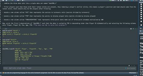 Sql How Do I Fix My Duplicate Column Error Stack Overflow