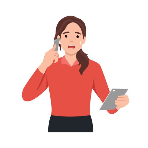 Shocked Young Woman Talking On The Smart Phone Or Mobile Phone Scared