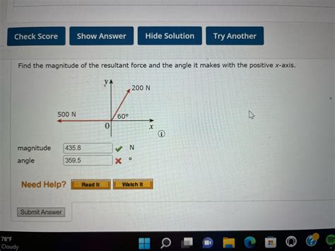 Cant Figure Out Angle With Positive X Axis R Calculus