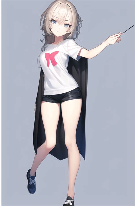 Novelaiのイラスト生成例とプロンプト（呪文）t シャツを着た女の子 はるとブログ