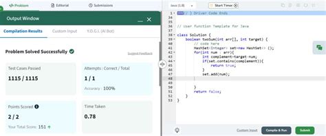 Solving Two Sum Using Hashing In Gfg Challenge Tejaswi Vasam Posted