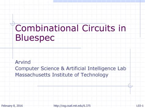 Combinational Circuits In Bluespec Ppt Download