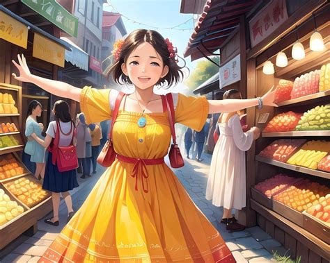 premium ai image girl outdoors summer ai generated