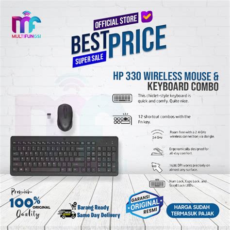 Jual Hp 330 Wireless Mouse And Keyboard Combo 2 4 Ghz Original Garansi Resmi Jakarta Pusat