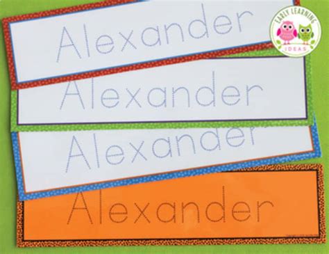 Name Tracing Editable Cards Name Writing Practice Editable Name