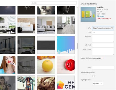 Adding Images To A Gallery Sorting Editing Thegem Wordpress