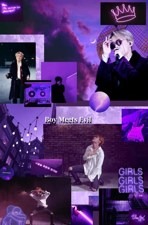 55 Bts Ot7 Purple Aesthetic Wallpaper Caca Doresde