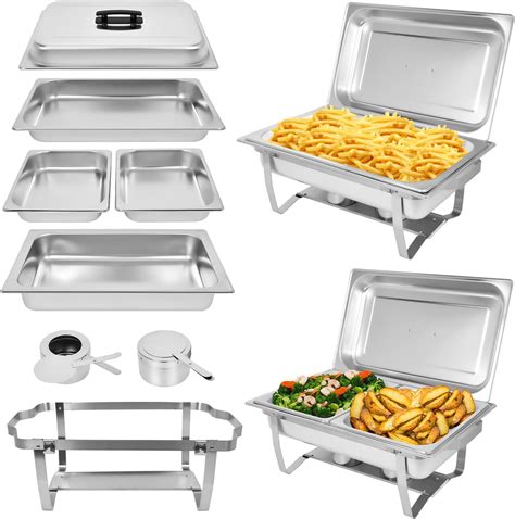 Ehomea2z Chafing Dish Buffet Set 4 Pack Chafers 8qt