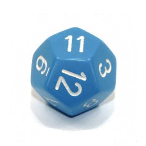 12 Sided Opaque Dice D12 Light Blue Dice Game Depot