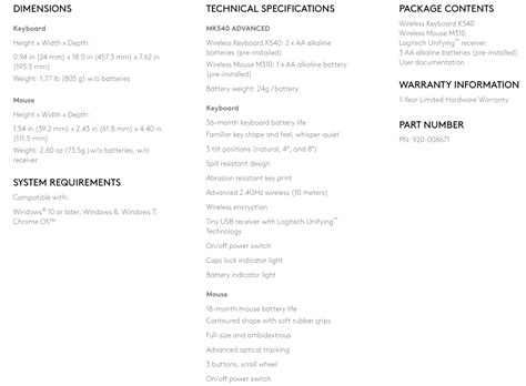 Logitech Mk540 Wireless Keyboard And Mouse Combo Announced Gadgetdetail