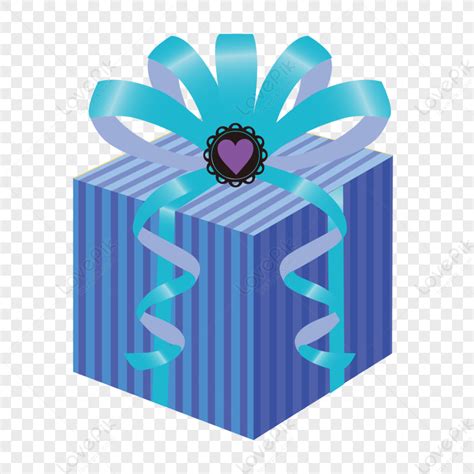 파란색 선물 상자 Png 일러스트 무료 다운로드 Lovepik