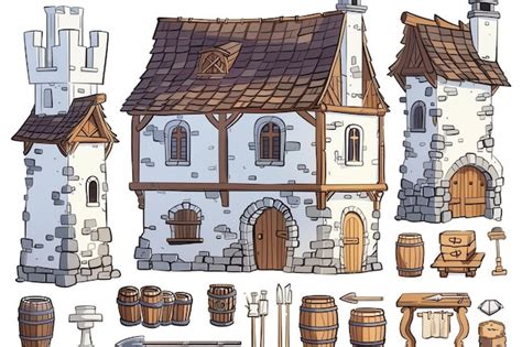 Premium Photo Medieval Ui Game Button Frame Sprite For Animation