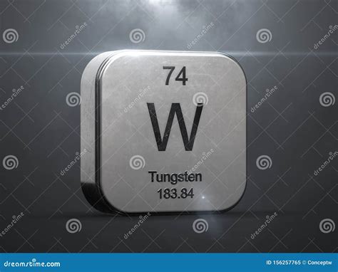 Tungsten Element From The Periodic Table Stock Illustration