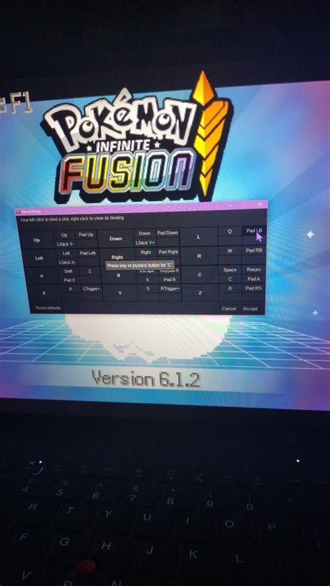 keybindings not working after 6 1 2 update r pokemoninfinitefusion