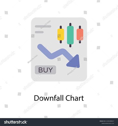 Downfall Chart Vector Flat Icons Simple Stock Vector Royalty Free