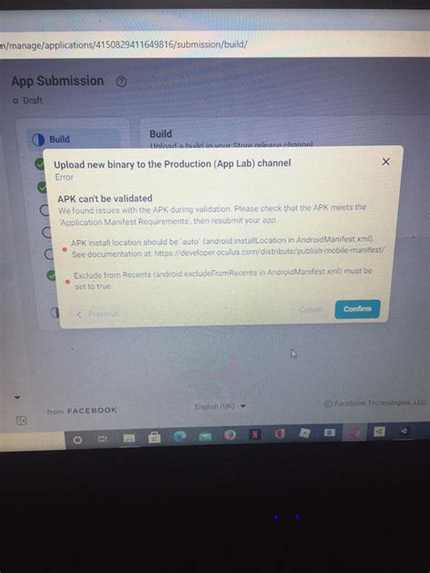 When I Try Upload My Unity Project To Oculus App Lab I Get These Errors How Do I Get Rid Of