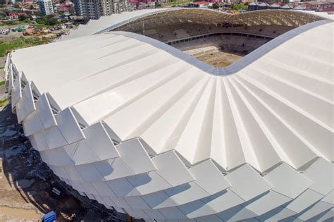 ბათუმის საფეხბურთო სტადიონის გადახურვა დასრულდა [ფოტო] Batumelebi • ბათუმის საფეხბურთო