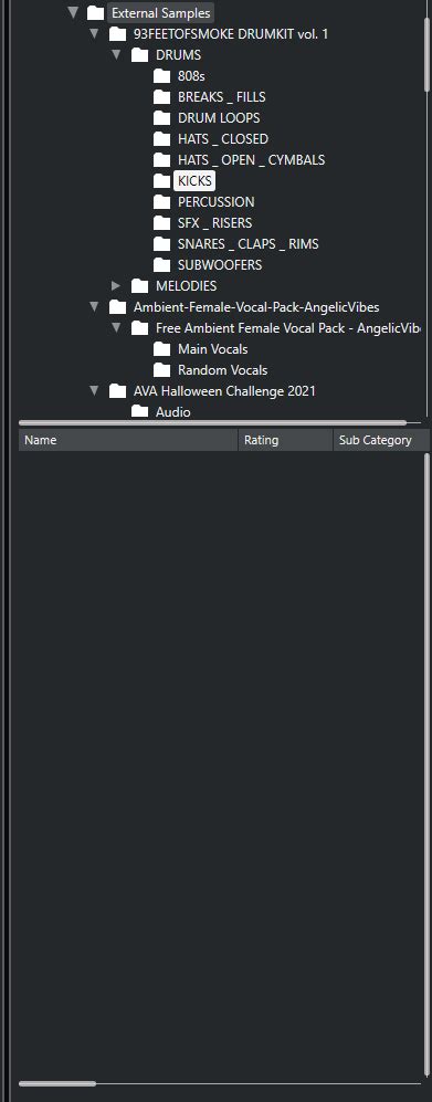 Cubase 12 Not Showing Third Party Samples On The Right Zone Cubase Steinberg Forums