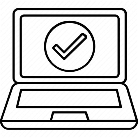Check Mark Laptop Tick Update Secure Icon Download On Iconfinder