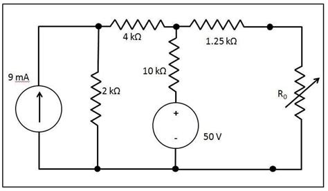 Solved The Variable Resistor R0 In The Circuit In Fig 6 Is Chegg Com